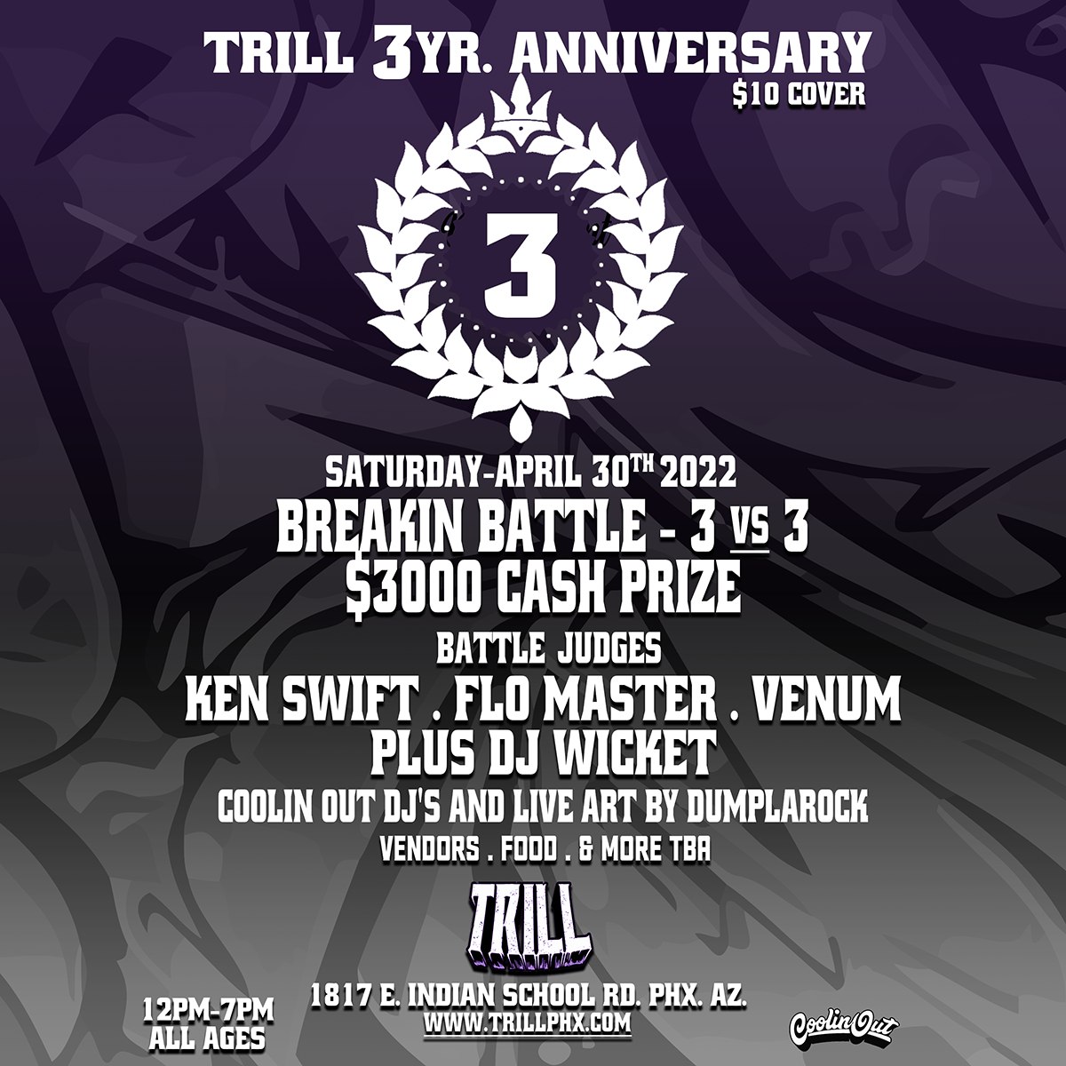 Trill's 3 Year Anniversary 3 vs 3 Breakin' Battle - Trill Hip Hop Shop